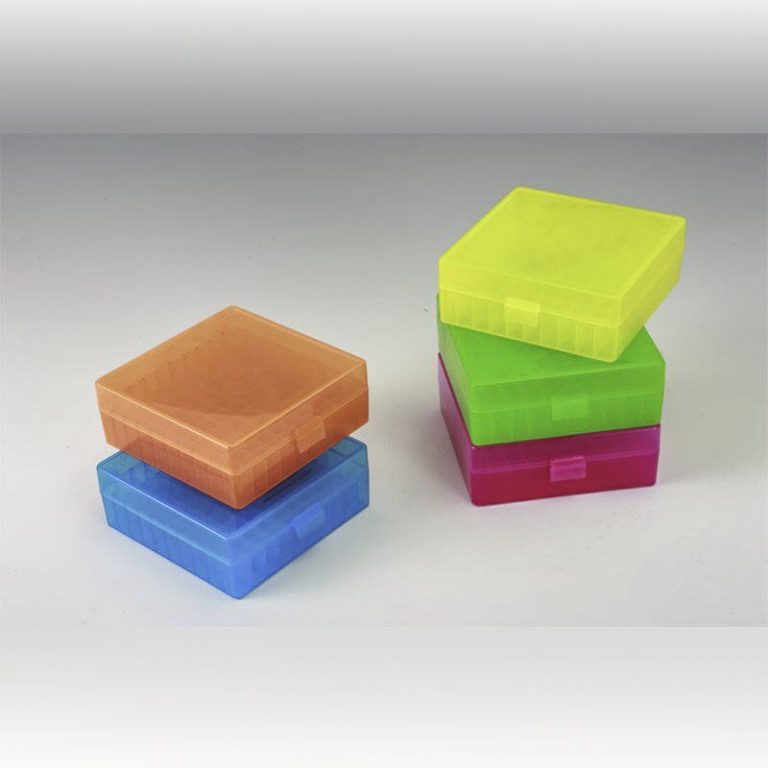 100-Cell Hinged Plastic Boxes – Golden Gate Scientific